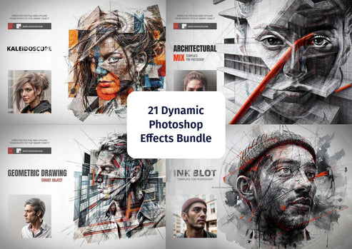 21 Dynamic Photoshop Effects Bundle – Photoboto