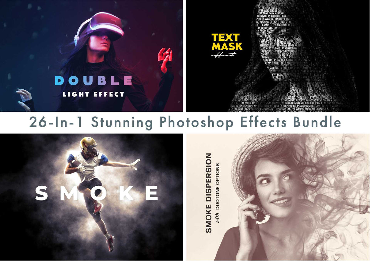 26-In-1 Stunning Photoshop Effects Bundle – Photoboto